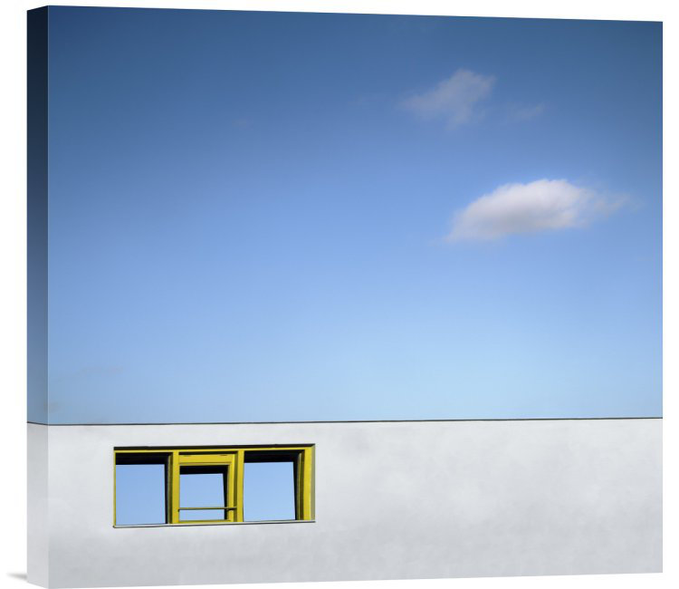 Global Gallery 'Yellow Window' by Gilbert Claes Graphic Art on Wrapped Canvas | Wayfair